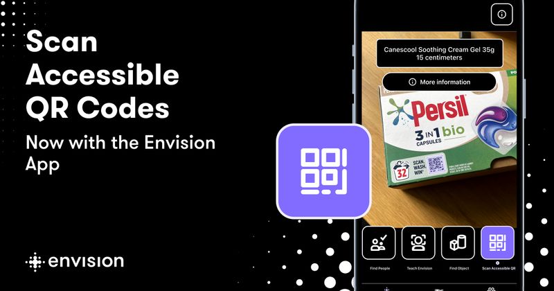 Envision Adds Accessible QR Code Reader to App